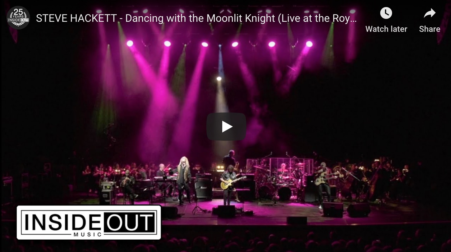 Steve Hackett shares live video for "Dancing with the Moonlit Knight ...